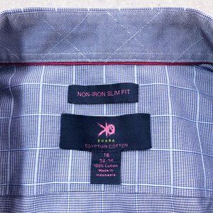 Egara | Shirts | Egara Blue Check Slim Fit Sport Shirt 6 3435 | Poshmark